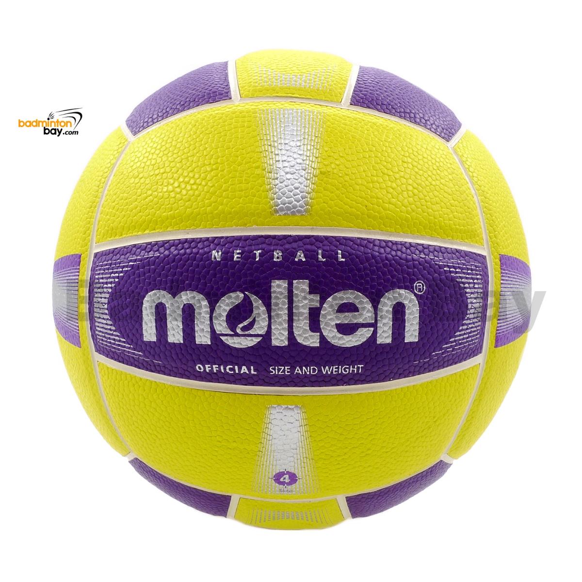 Molten SN48MX Netball Yellow Purple Ball Synthetic Leather Size 4