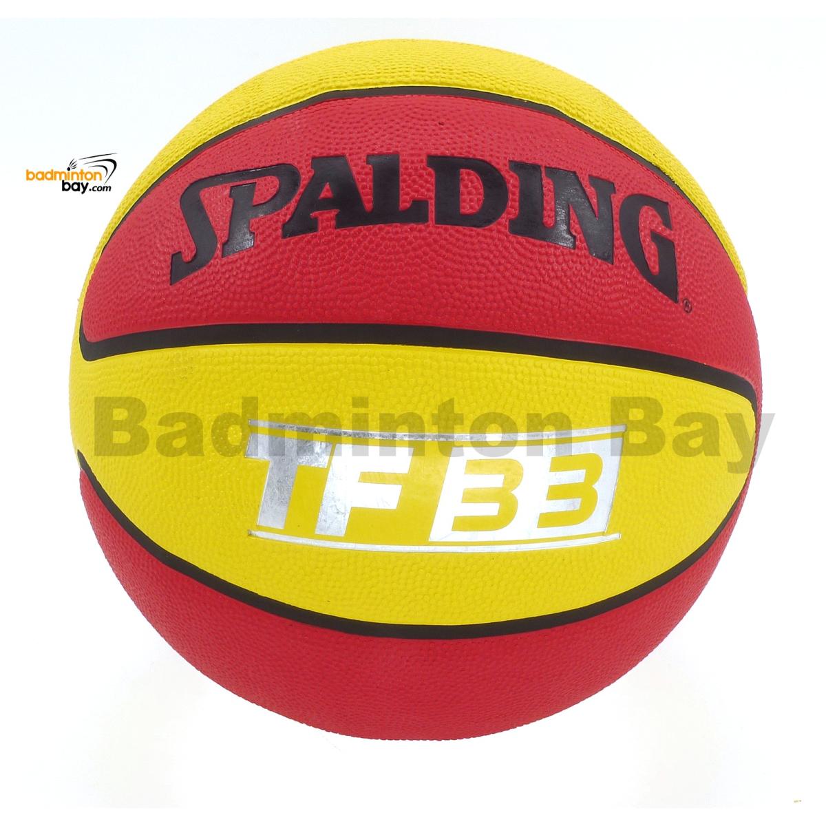 Genuine Spalding TF33 Yellow Red Outdoor Basketball Size 7