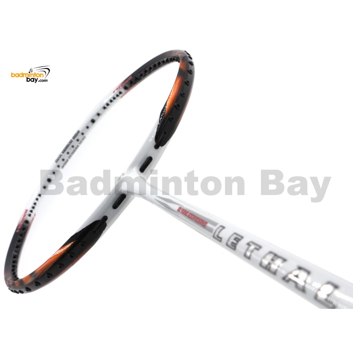 Apacs Lethal 9 White Orange Badminton Racket (4U)