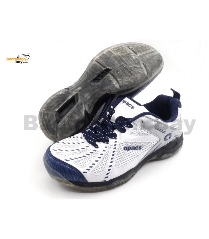 Apacs Cushion Power 071 White Badminton Shoes With Transparent Outsole ...