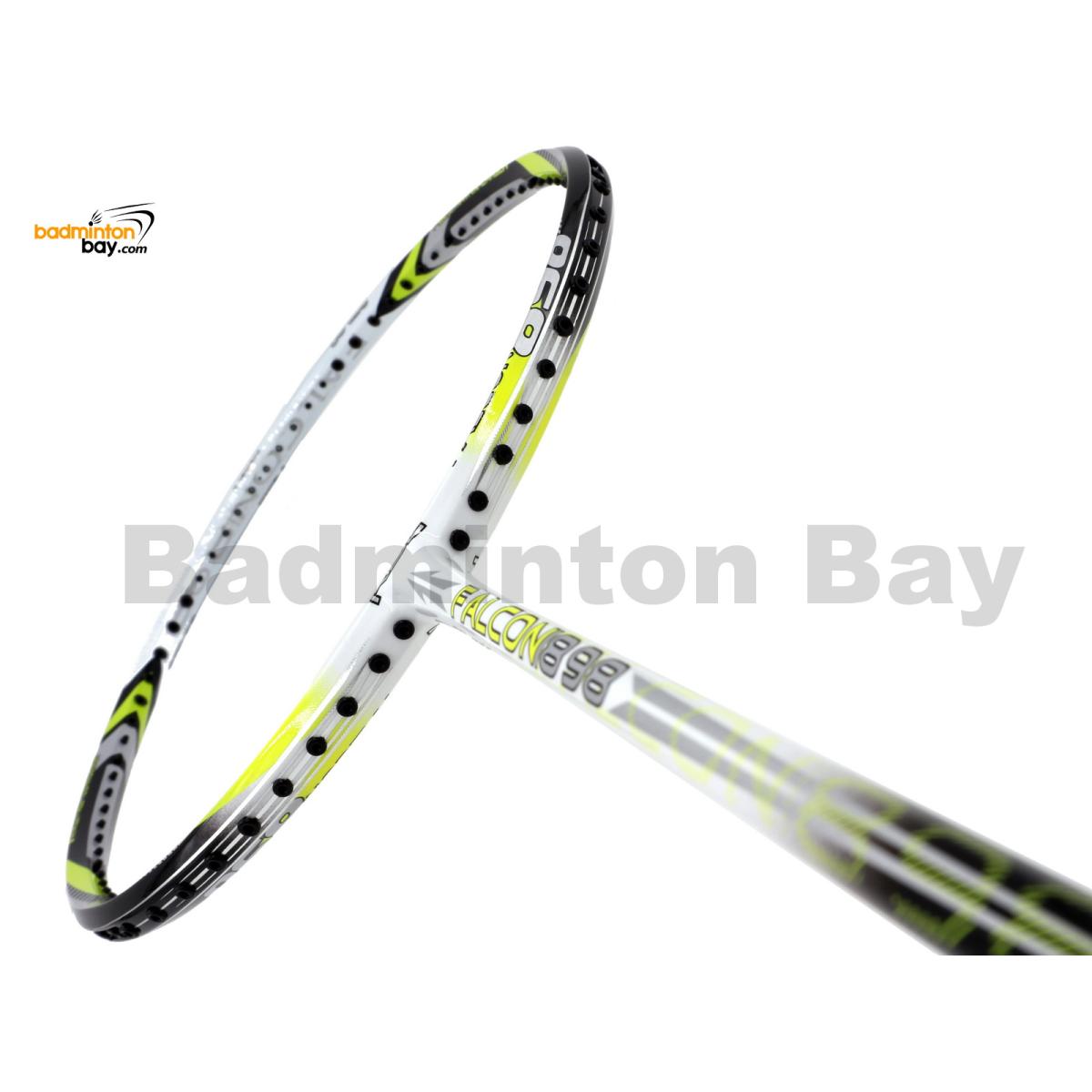 RSL Falcon 898 White Lime Black Badminton Racket (4U-G5)